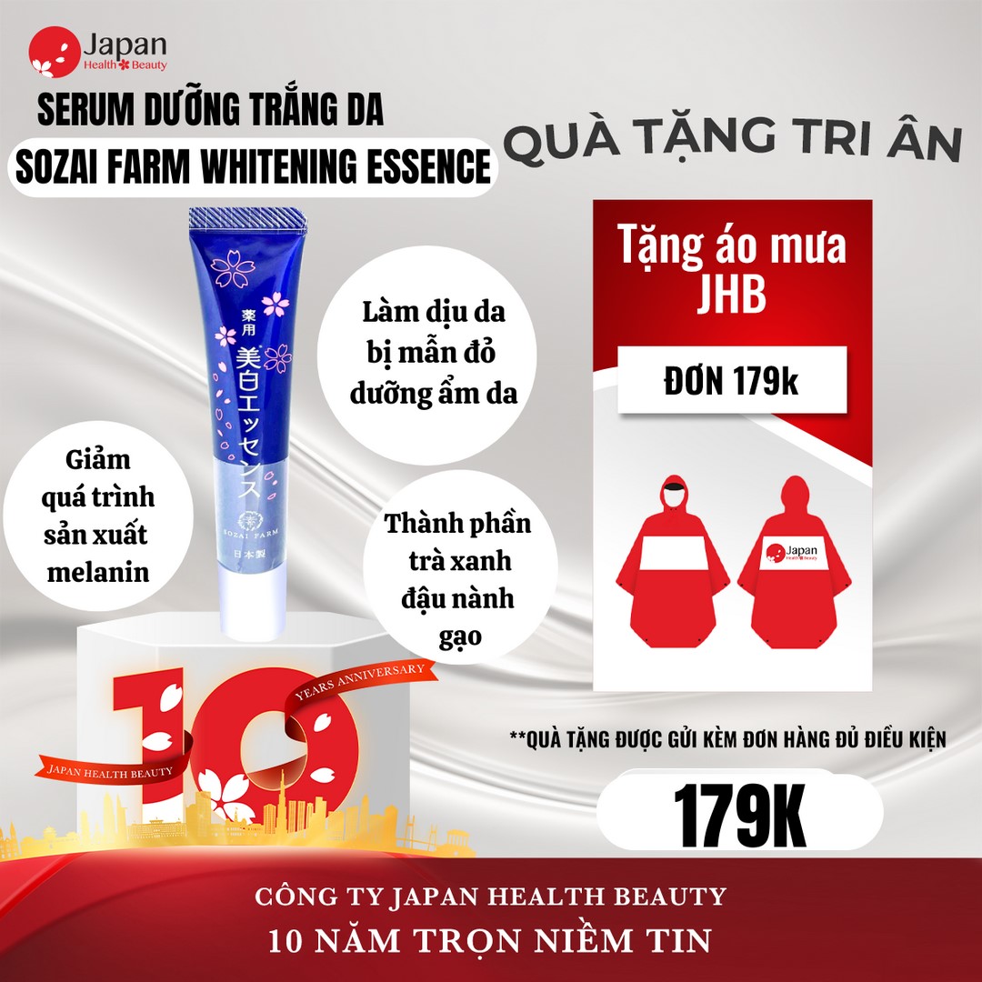 Tinh Chất Trắng Da Sozai Farm Whitening Essence (20g) - Japan Health Beauty